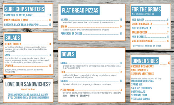 MENU - Blue Surf Cafe